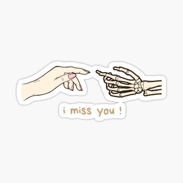 "I miss you! " Sticker by Dressing-tops | Redbubble