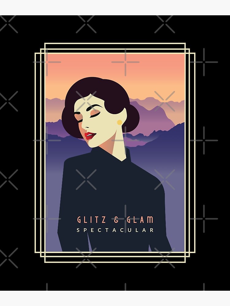 "Art Deco poster. Glitz and Glam." Poster for Sale by AdiiraDesigns ...