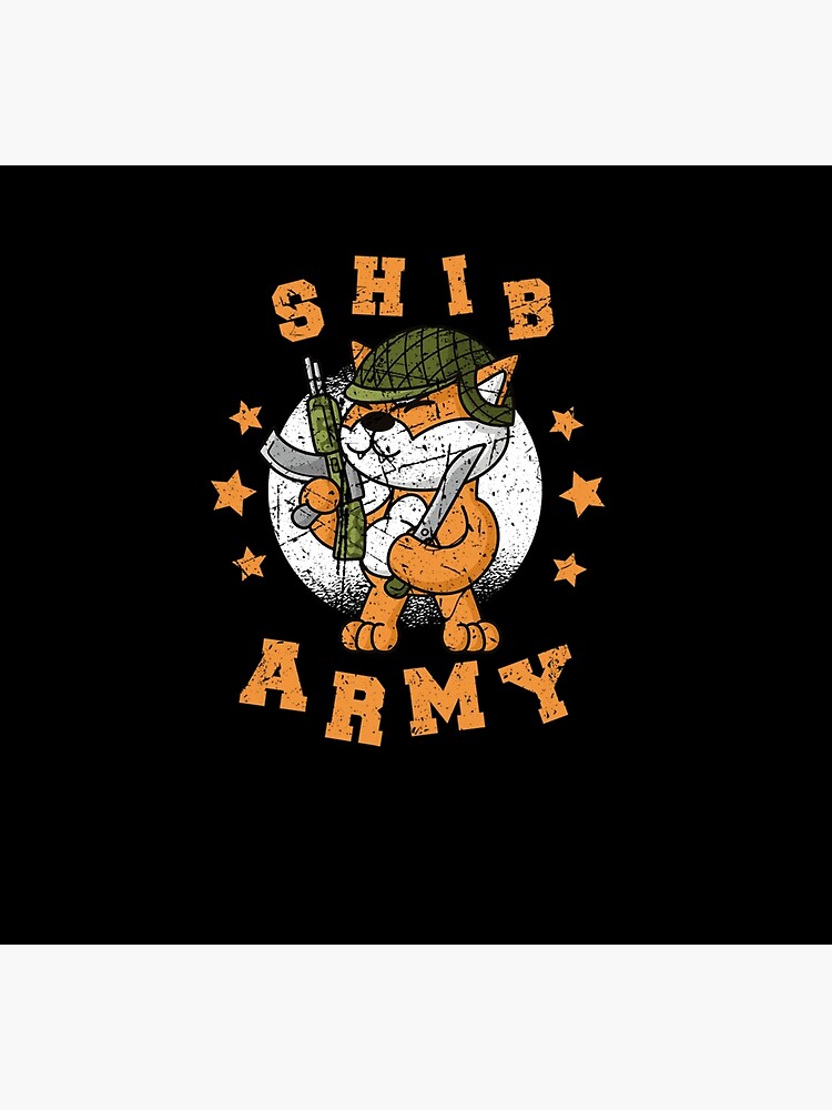 "SHIB ARMY Cryptocurrency Dog Meme Shiba Inu coin Hoodie" Poster by ...