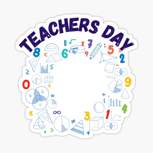 "happy teachers day - math - kids" Sticker by mtwkl | Redbubble