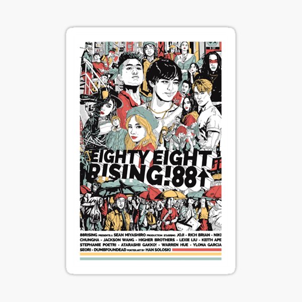 "88Rising The Movie Poster Color " Sticker for Sale by RhondaWill5290 ...