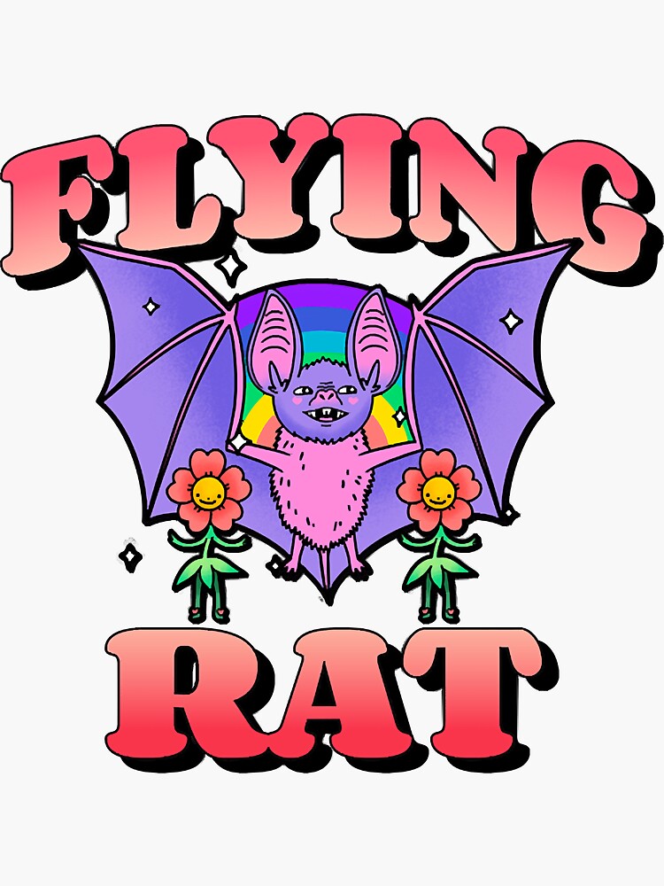 "Flying Rat " Sticker by JenniferDa4455 | Redbubble