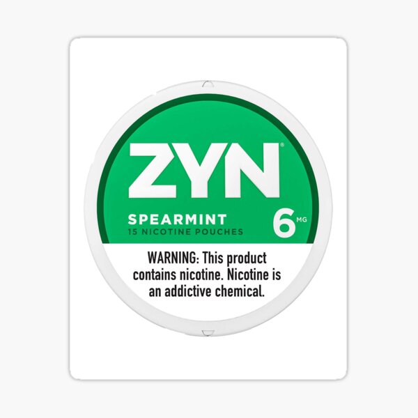"Zyn Shirt Sticker Nicotine Pouches Poster Chill Cool Mint " Sticker by ...