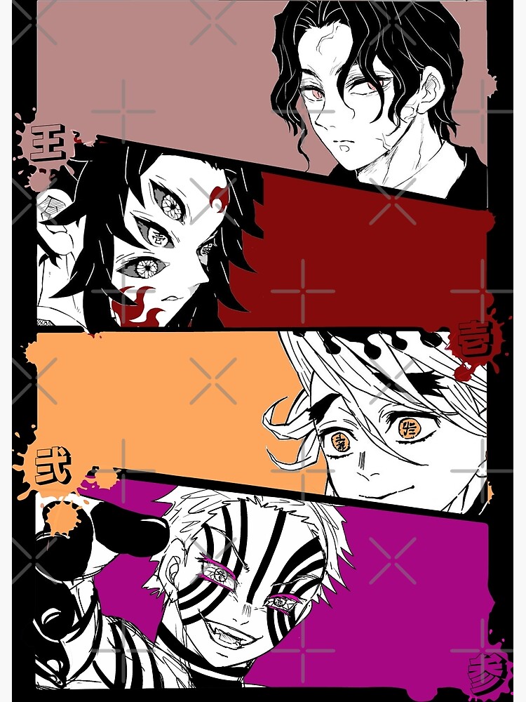 "the three first upper moon and muzan demon slayer" Poster by Sarkitawo ...