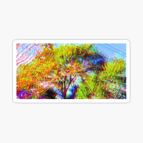"Powerful Tree Vibrations " Sticker by OmegaRedFan | Redbubble