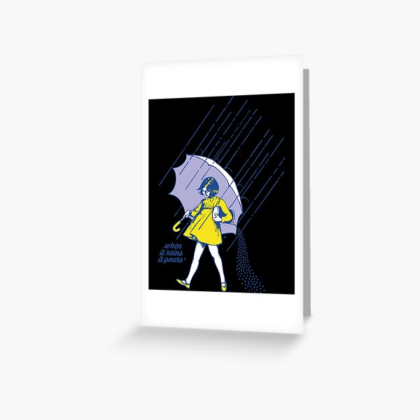 "Morton Salt Girl 1968 Mascot Classic Logo" Greeting Card by ...