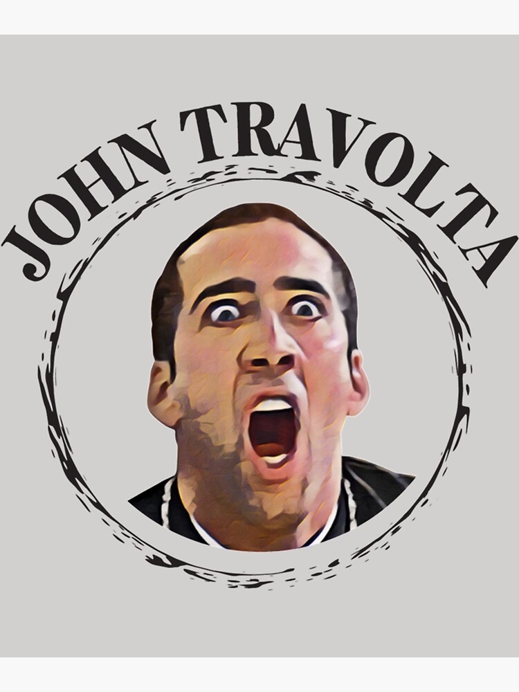 "Nicolas Cage Face Off - Design 2 Black " Poster by SmtNew7319 | Redbubble