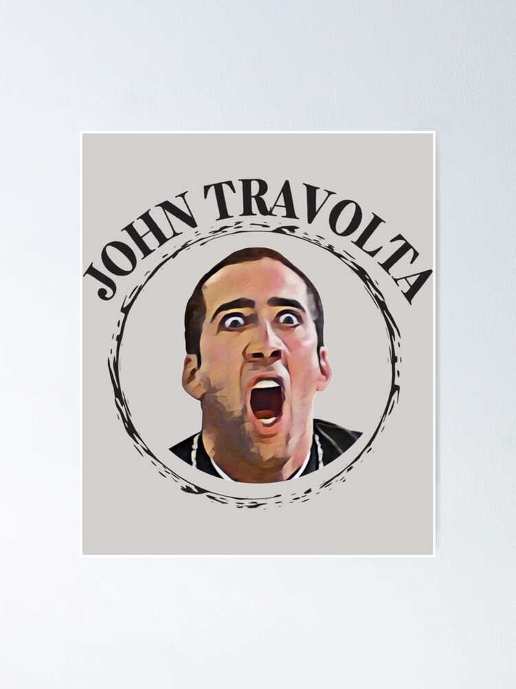"Nicolas Cage Face Off - Design 2 Black " Poster by SmtNew7319 | Redbubble