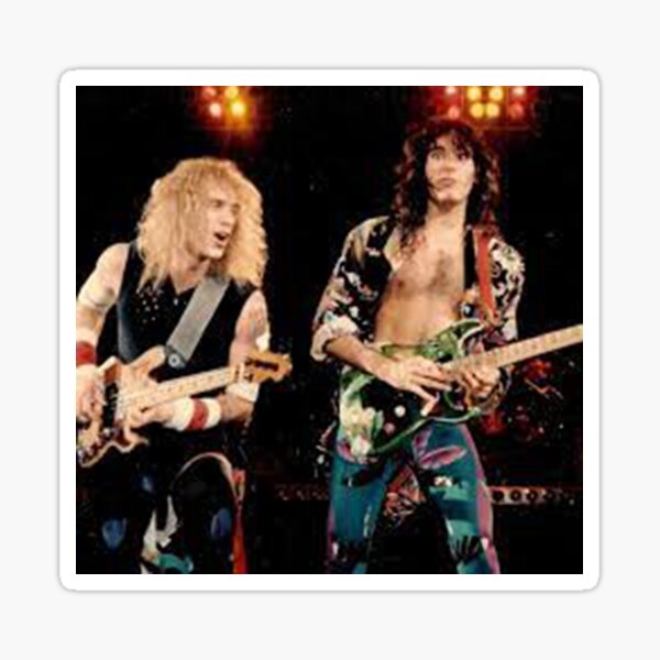 "Steve Vai & David Lee Roth - Poster" Sticker by Faricamk | Redbubble