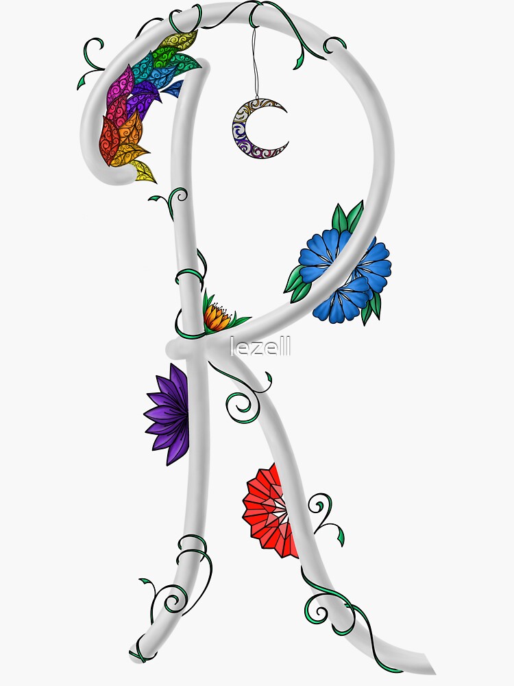 "Tangled R" Sticker by lezell | Redbubble