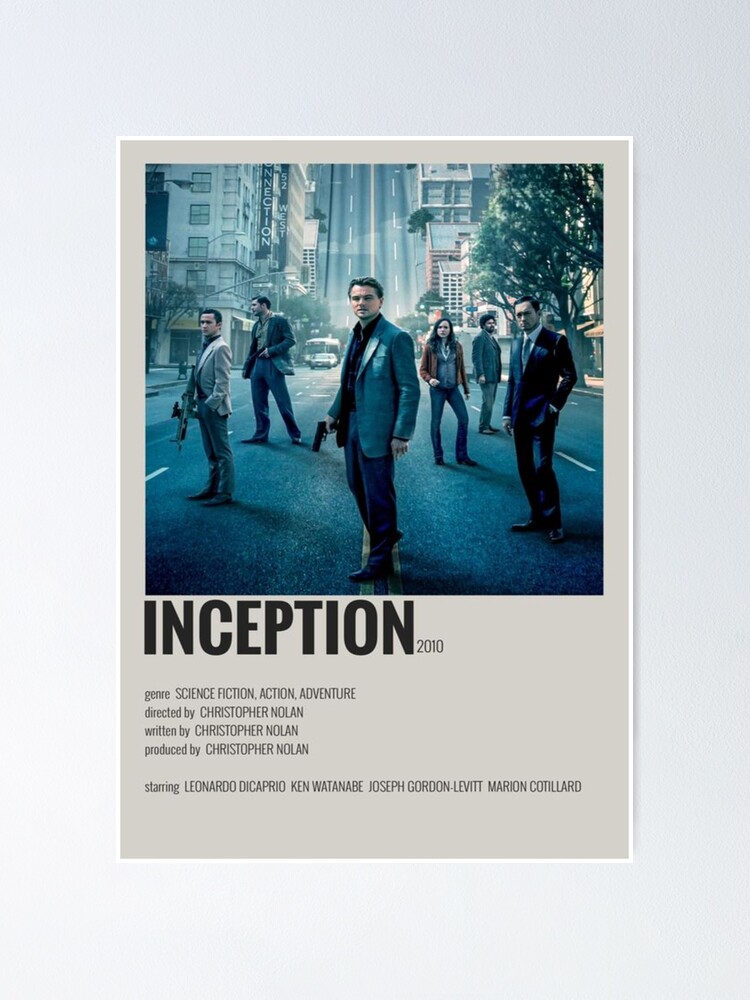 "inception" Poster for Sale by lisfestyle | Redbubble
