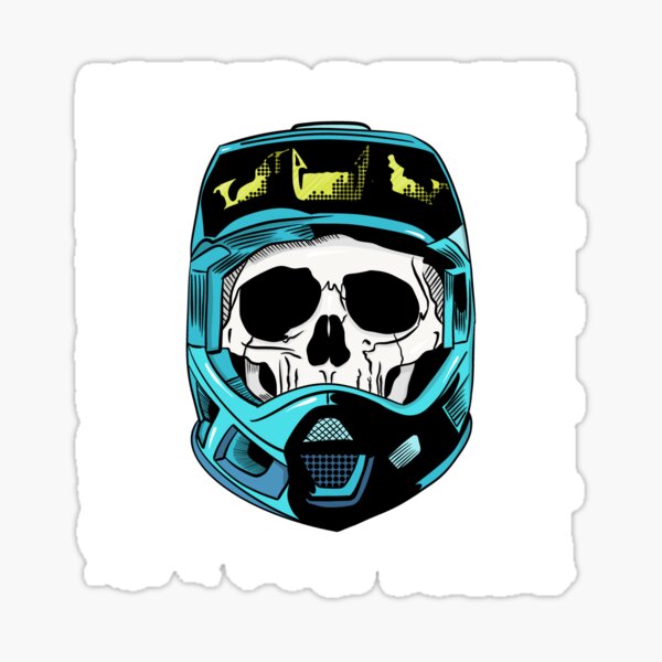 "Mountain Bike Skeleton Life is a Trail MTB Helmet" Sticker by Cedinho ...