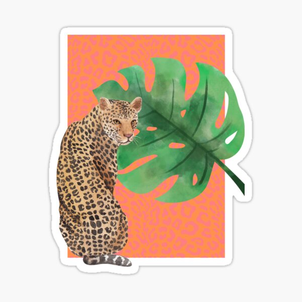 "Cheetah Pop Out " Sticker by MadelineAlba | Redbubble