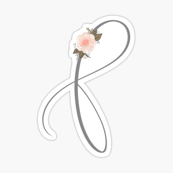 "Floral Monogram-F" Sticker for Sale by ktscanvases | Redbubble