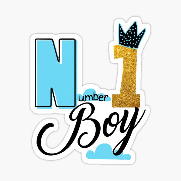"Number One Boy Tshirt " Sticker by nanwy | Redbubble