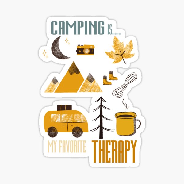 "Static Caravans Camping Is My Favorite Therapy" Sticker by Trendooo ...