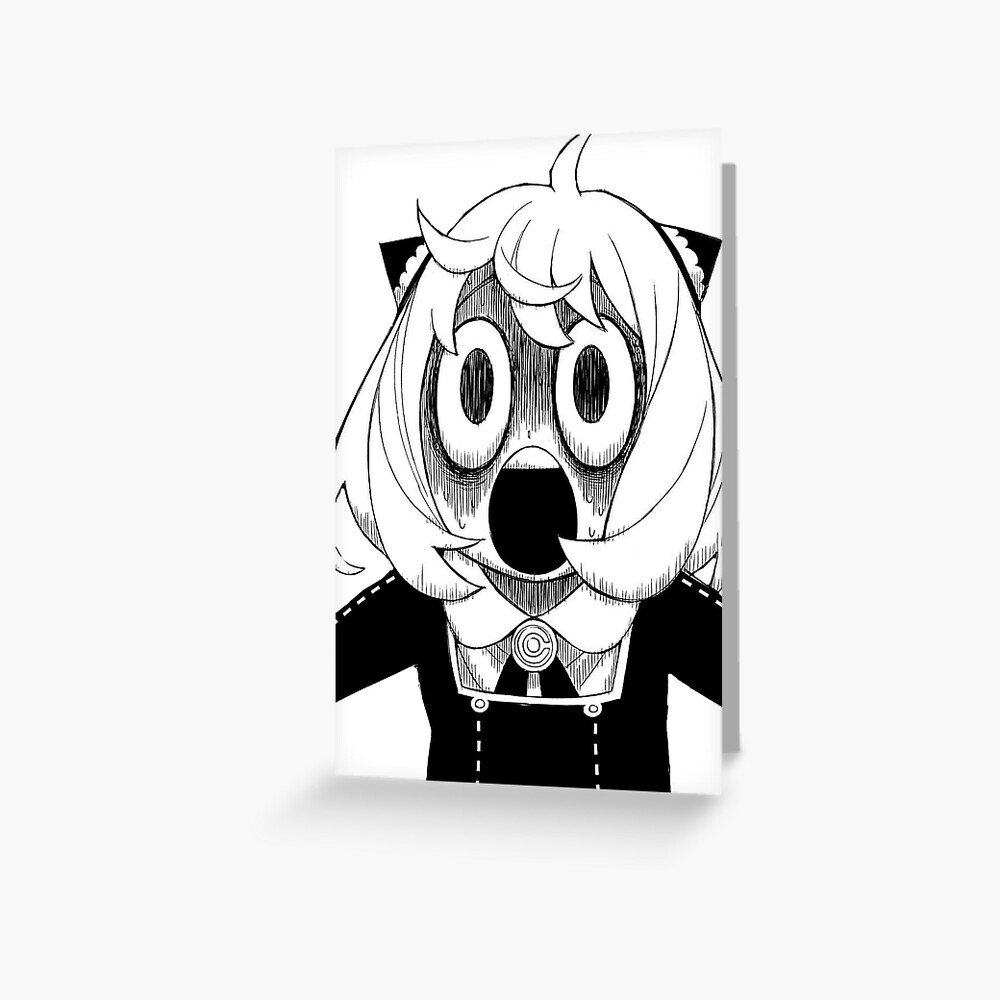 "[Amazing Edition] Anya Forger Funny Face " Greeting Card by witzelsite ...