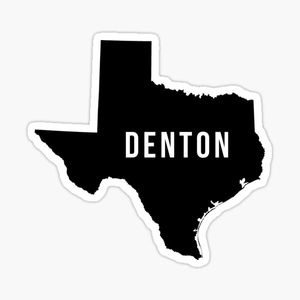 "Denton, Texas State Silhouette" Sticker for Sale by CartoCreative ...