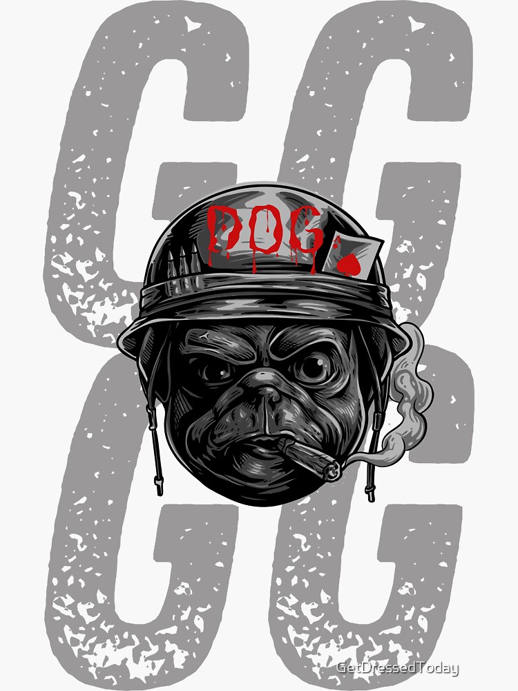 "GG Dog, GG" Sticker by GetDressedToday | Redbubble
