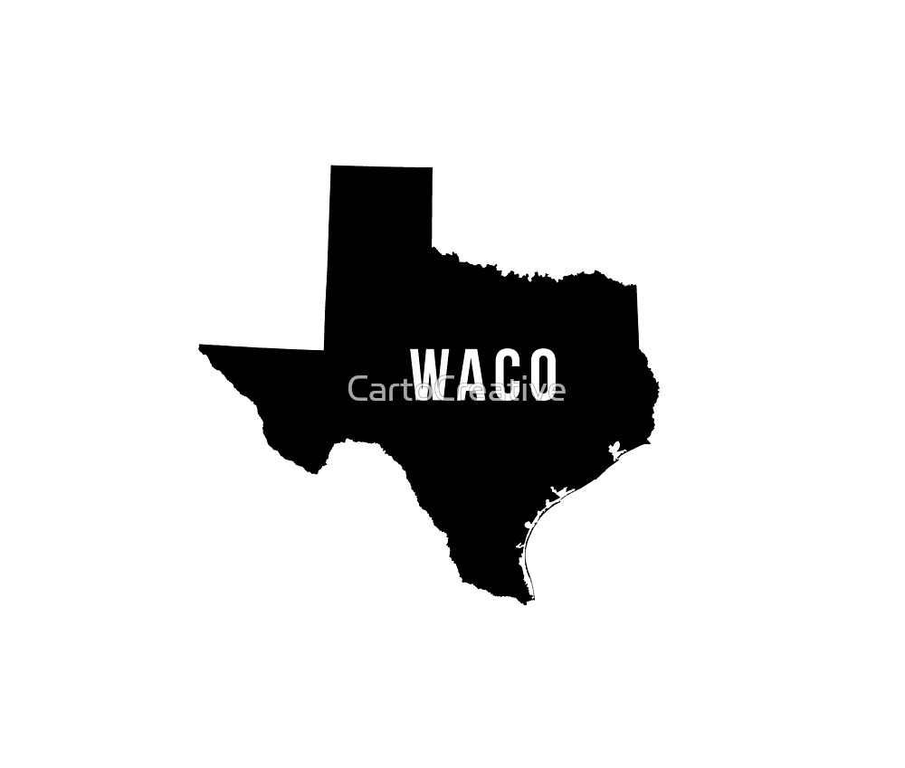 "Waco, Texas State Silhouette" by CartoCreative | Redbubble