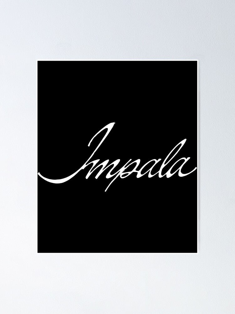 "Chevy Impala script emblem" Poster for Sale by NaiCaton | Redbubble