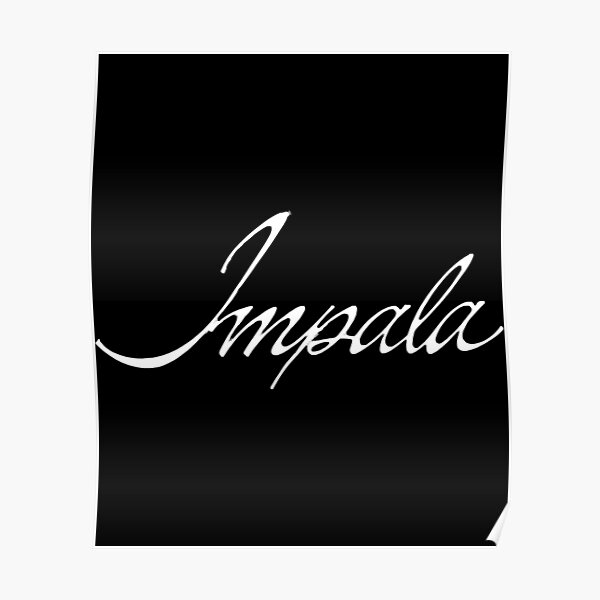 "Chevy Impala script emblem" Poster for Sale by NaiCaton | Redbubble