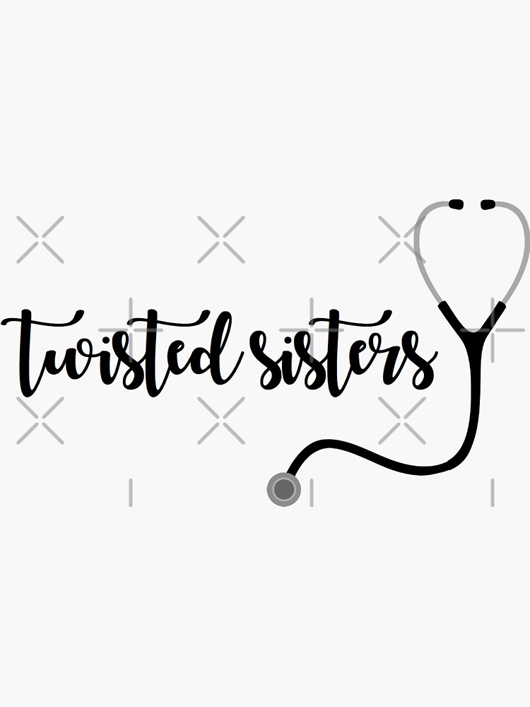 "Twisted Sisters" Sticker for Sale by katietruppo | Redbubble