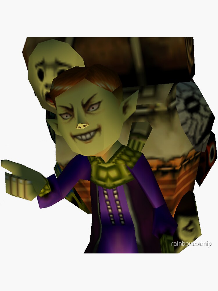 "Happy Mask Salesman" Sticker for Sale by rainbowcatnip | Redbubble