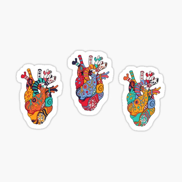 "Heart Sticker Set" Sticker for Sale by zurgetron | Redbubble