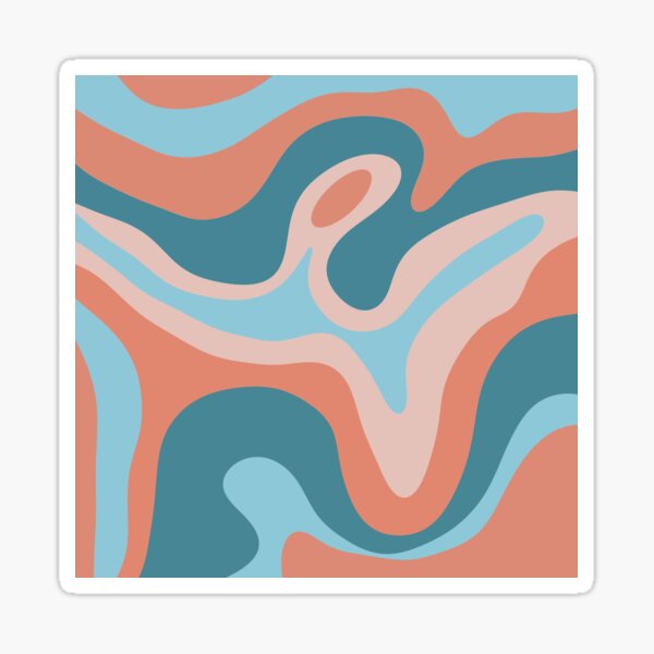 "Wavy lines vintage style" Sticker for Sale by MittAtelier | Redbubble