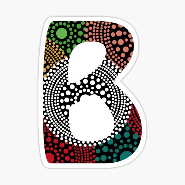 "B Aboriginial Alphabet Sticker" Sticker for Sale by MrsAdellaLind ...