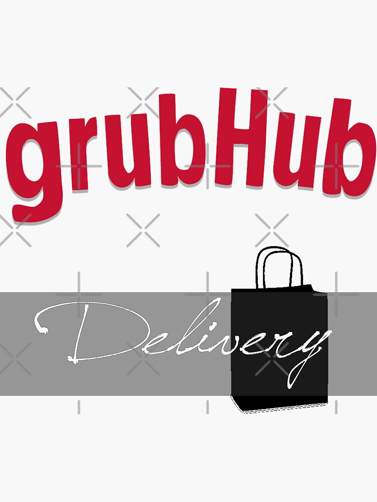 "grubHub Driver Apparel | Black-Bag Version | Light Colors " Sticker by ...