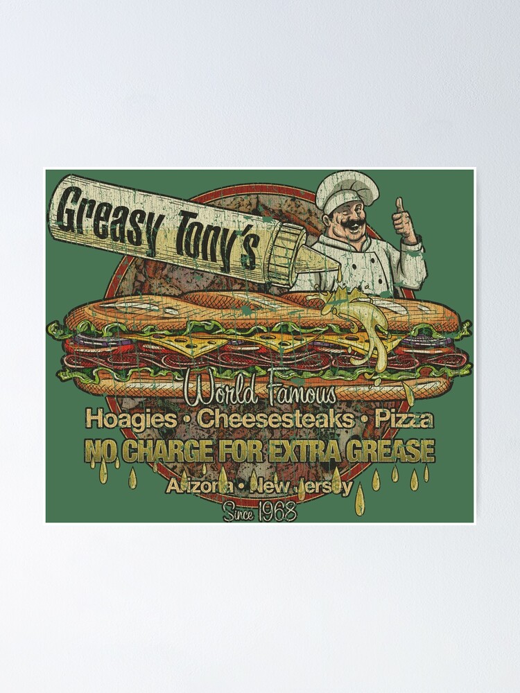 "Greasy Tony's 1968" Poster for Sale by AstroZombie6669 | Redbubble