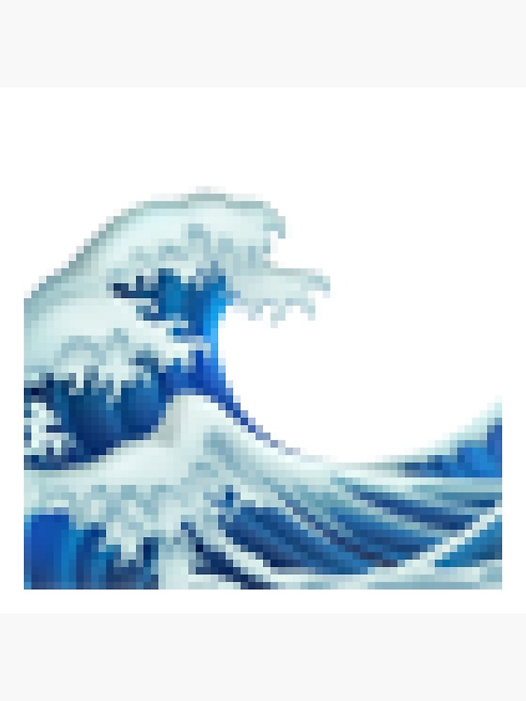 "Pixel Emoji Great Wave" Poster for Sale by MS-83 | Redbubble