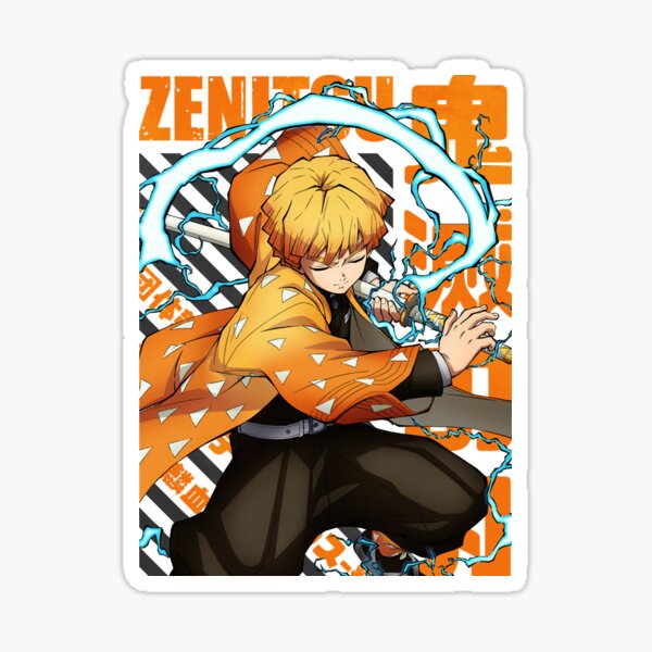 "Kimetsu no Yaiba - Agatsuma Zenitsu " Sticker by ZoeFrancem | Redbubble