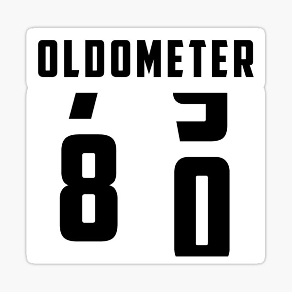"Oldometer counter Number 80 birthday" Sticker by HeavyStyle | Redbubble