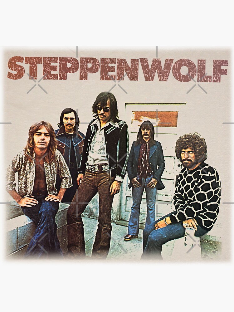 "STEPPENWOLF BAND NEW NATURAL COLOUR" Sticker for Sale by PaulineUnique ...