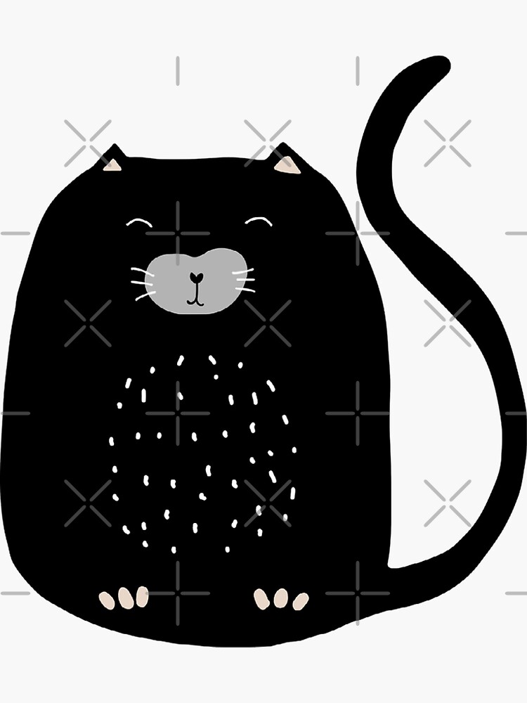 "Smiling Cat" Sticker by ExploreTheBasic | Redbubble