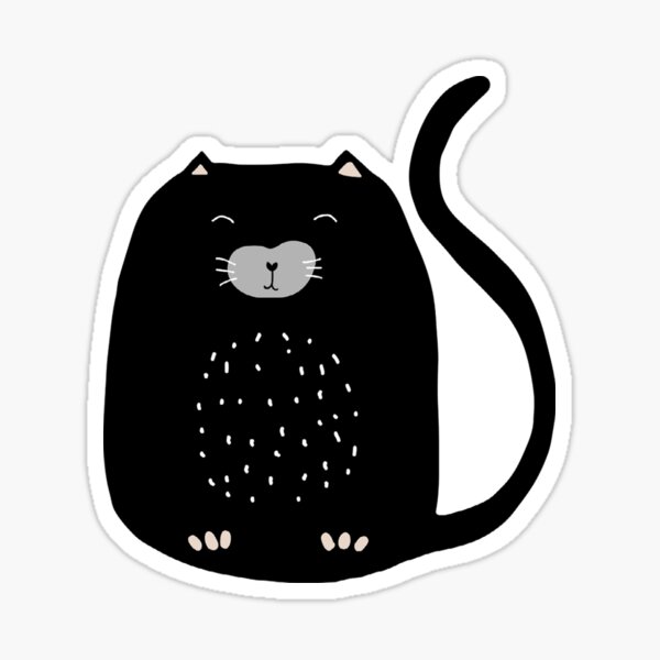 "Smiling Cat" Sticker by ExploreTheBasic | Redbubble