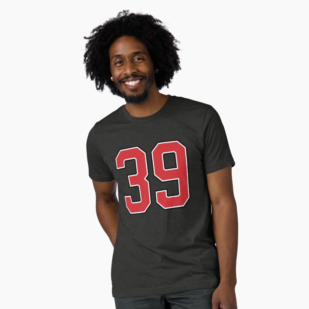 "Sports Number 39, red black color lucky sport thirty nine" Sticker for ...