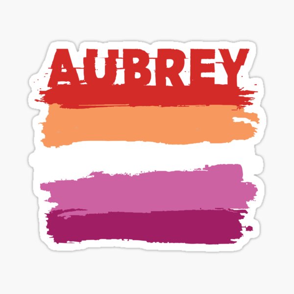 "Aubrey lesbian name Rainbow LGBT pride" Sticker by LoveIsColorful ...