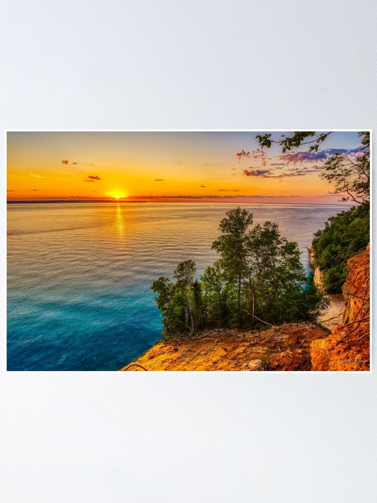"Pictured Rocks Sunset" Poster for Sale by Bryan Benson | Redbubble