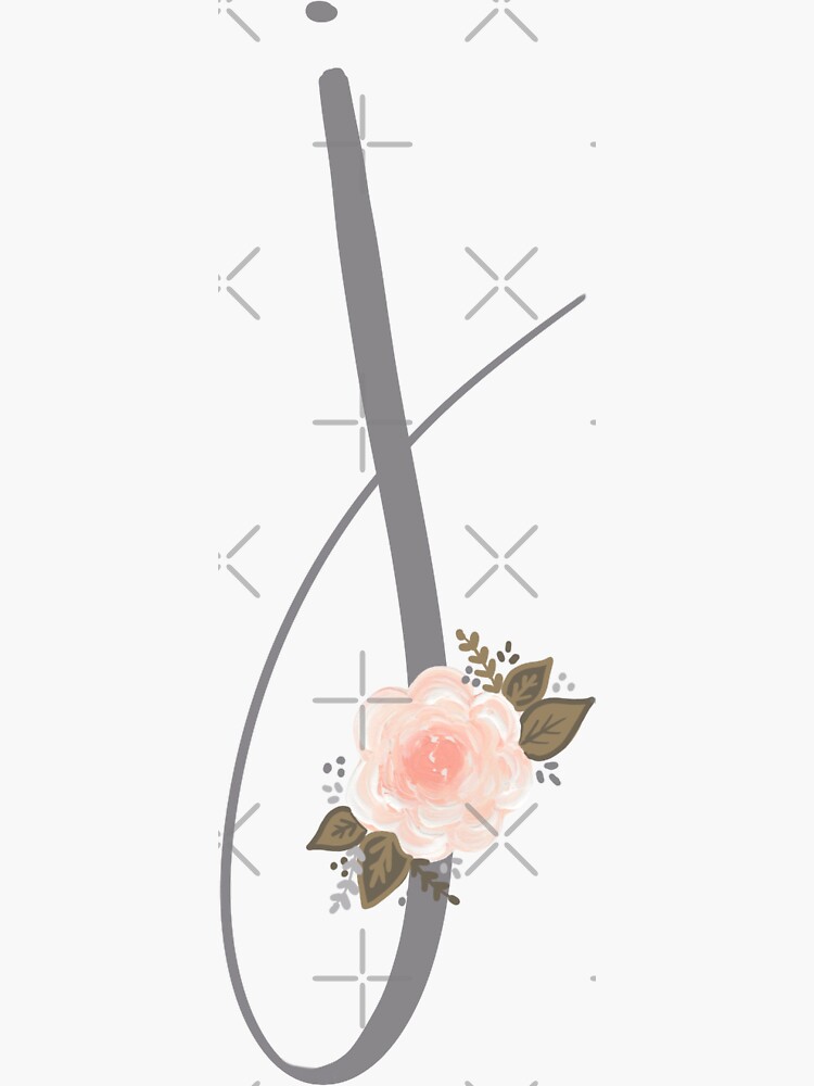 "Floral Monogram J" Sticker for Sale by ktscanvases | Redbubble