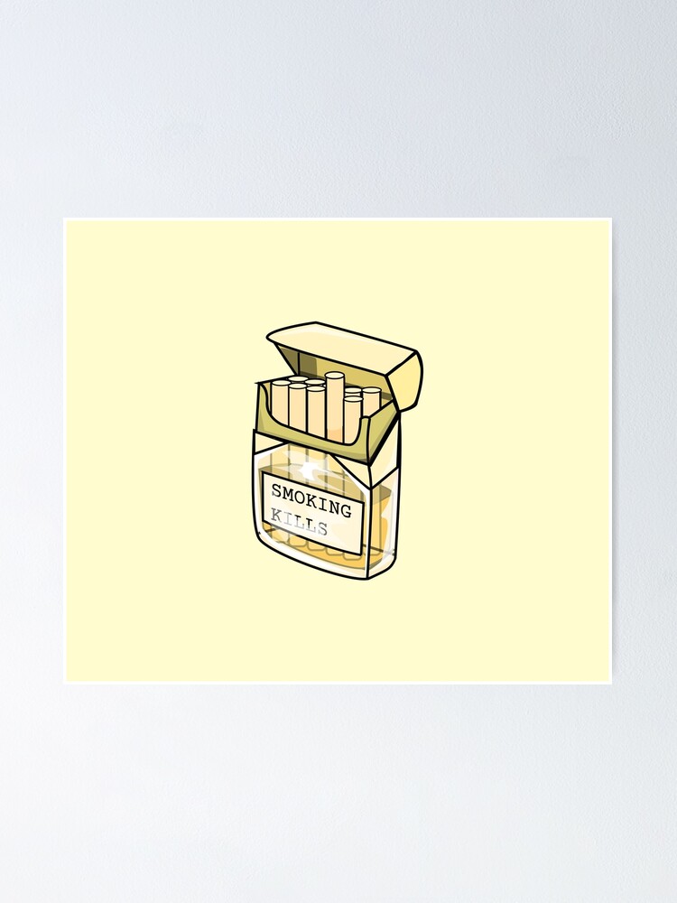 "Cigarette pack l yellow cigarettes aesthetic" Poster for Sale by ...