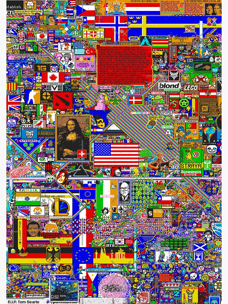 "Reddit r/place 2022, r/place 2022, r/place 2022 Art Print, r/place ...