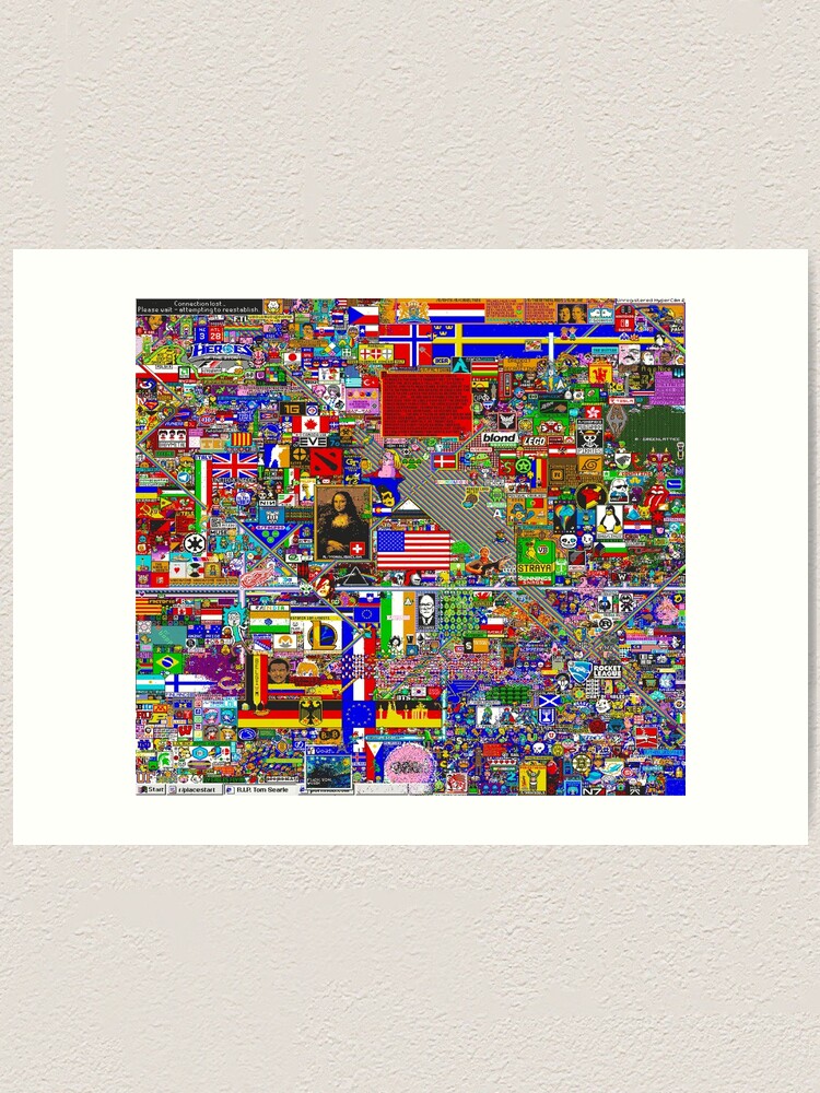 "Reddit r/place 2022, r/place 2022, r/place 2022 Art Print, r/place ...