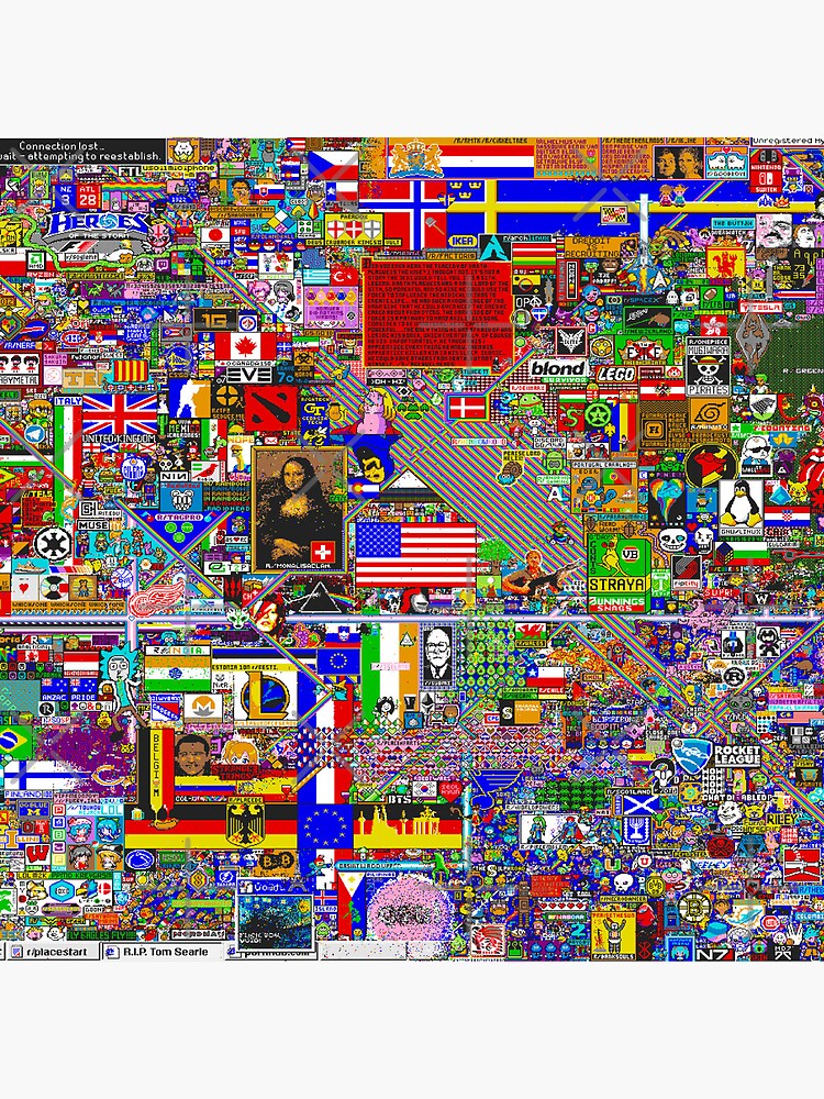 "Reddit r/place 2022, r/place 2022, r/place 2022 Art Print, r/place ...
