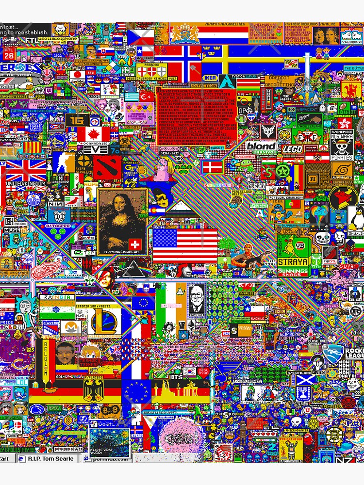 "Reddit r/place 2022, r/place 2022, r/place 2022 Art Print, r/place ...