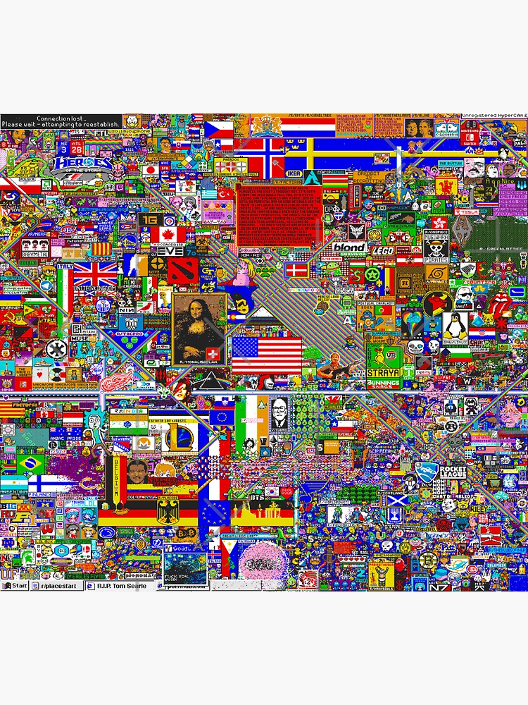 "Reddit r/place 2022, r/place 2022, r/place 2022 Art Print, r/place ...