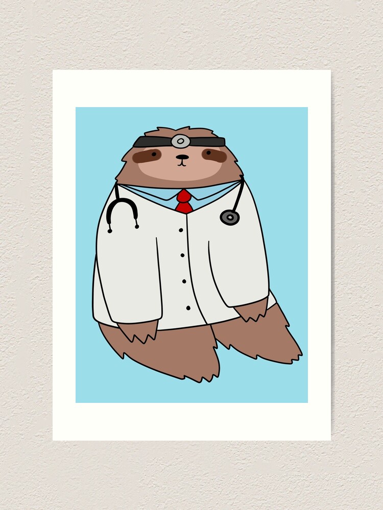 "Doctor Sloth" Art Print for Sale by SaradaBoru | Redbubble